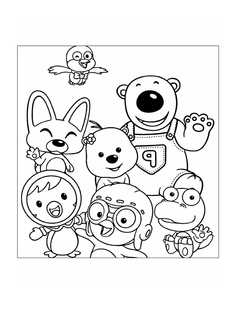 Dibujos para Colorear para Ninos Pororo 508 | PDF