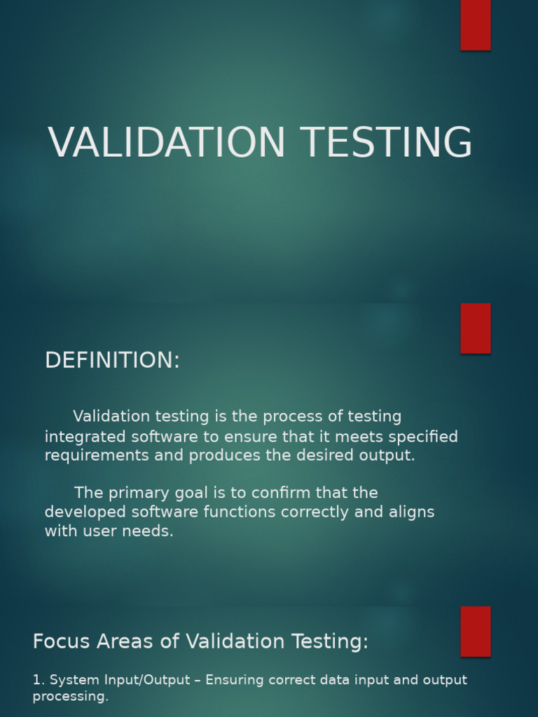 Validation and Acceptance Testing Guide | PDF | Software Testing ...