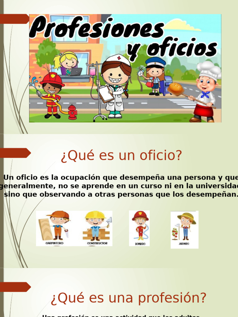 Oficios y Profesiones | PDF