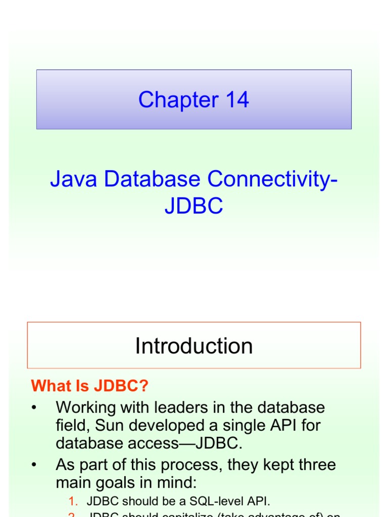 Lecture 14 Java Database Connectivity-JDBC | PDF | Application ...