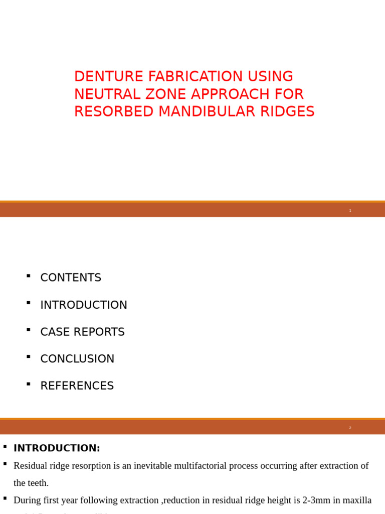 Neutral Zone in Resorbed Ridges 27-04-2024 | PDF | Dentures | Dentistry ...