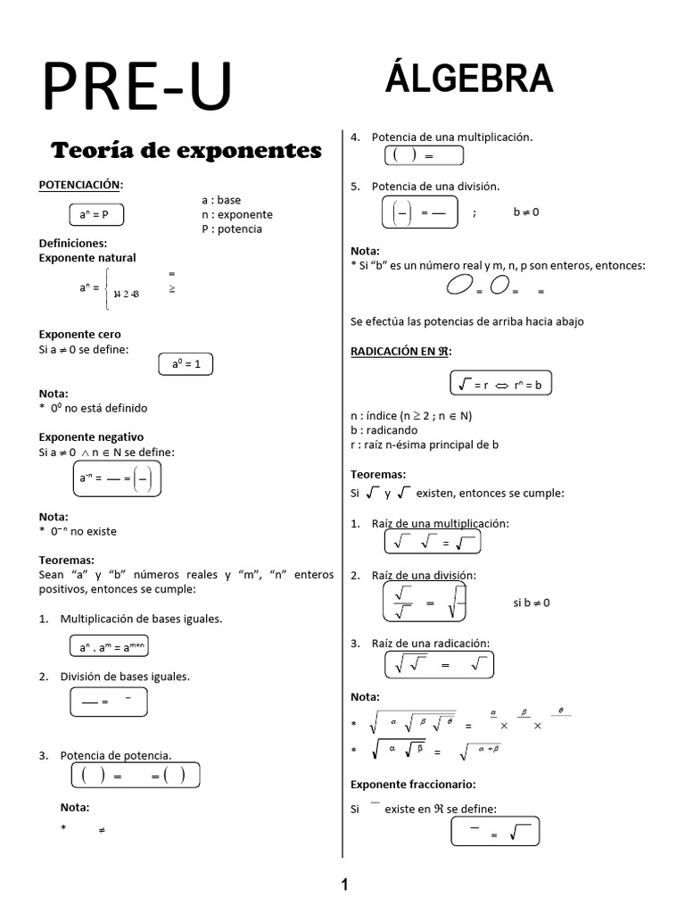 Algebra - Preu | PDF | Exponenciación | Aritmética