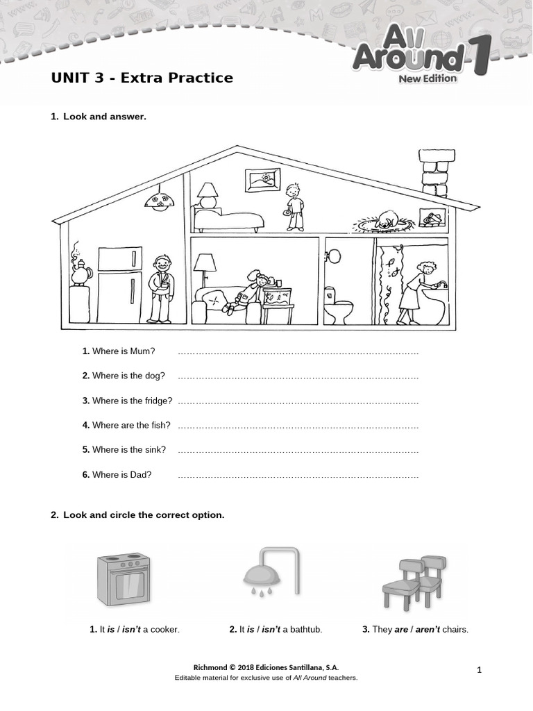 AA NE1 TRM ExtraPractice U3 | PDF | Domesticated Animals | Parrot