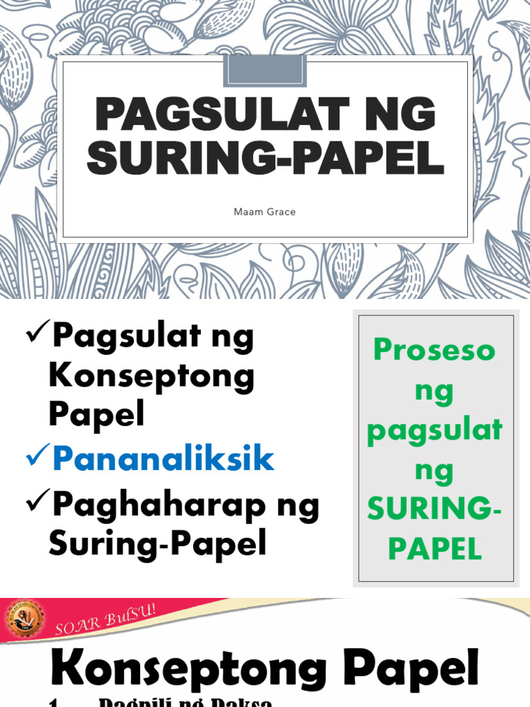 Pagsulat NG Suring-Papel (Pananaliksik) | PDF