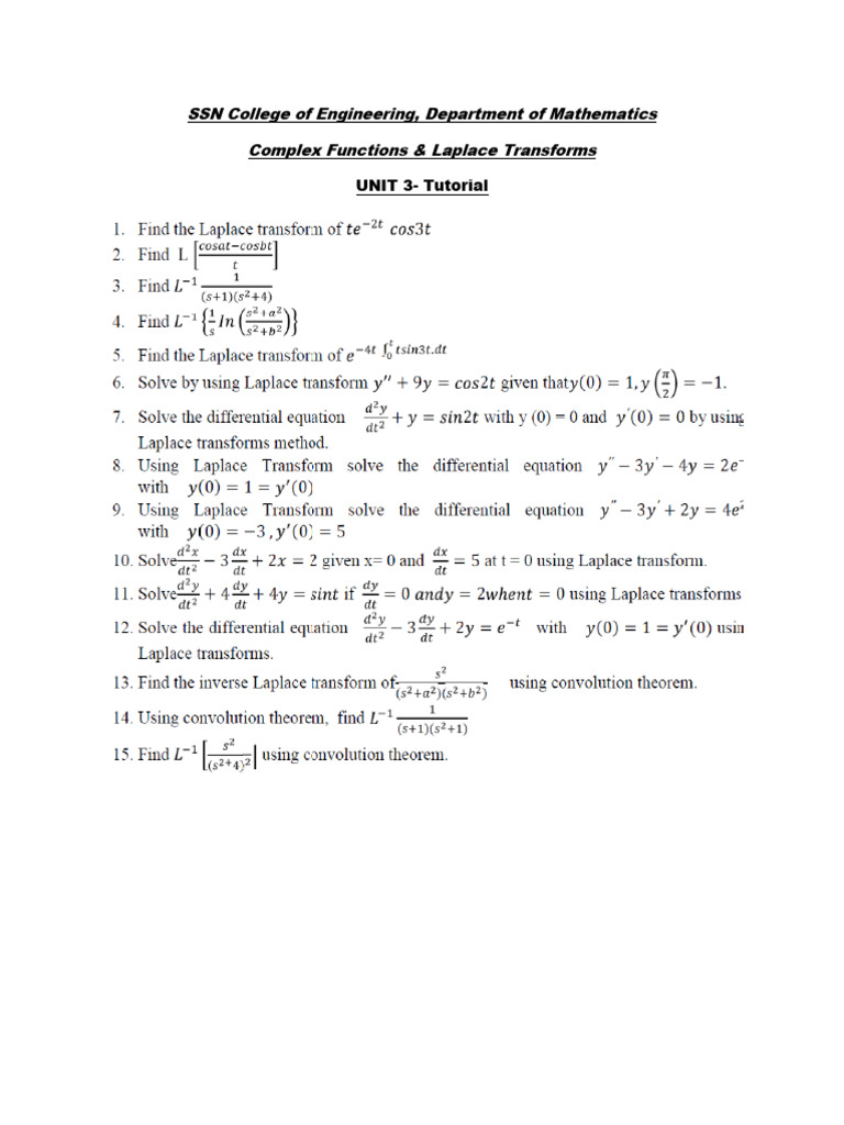 Unit-3 Tutorial | PDF