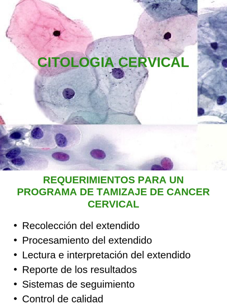 Citologia Presentacion Cali | PDF | Cáncer de cuello uterino | Especialidades Medicas