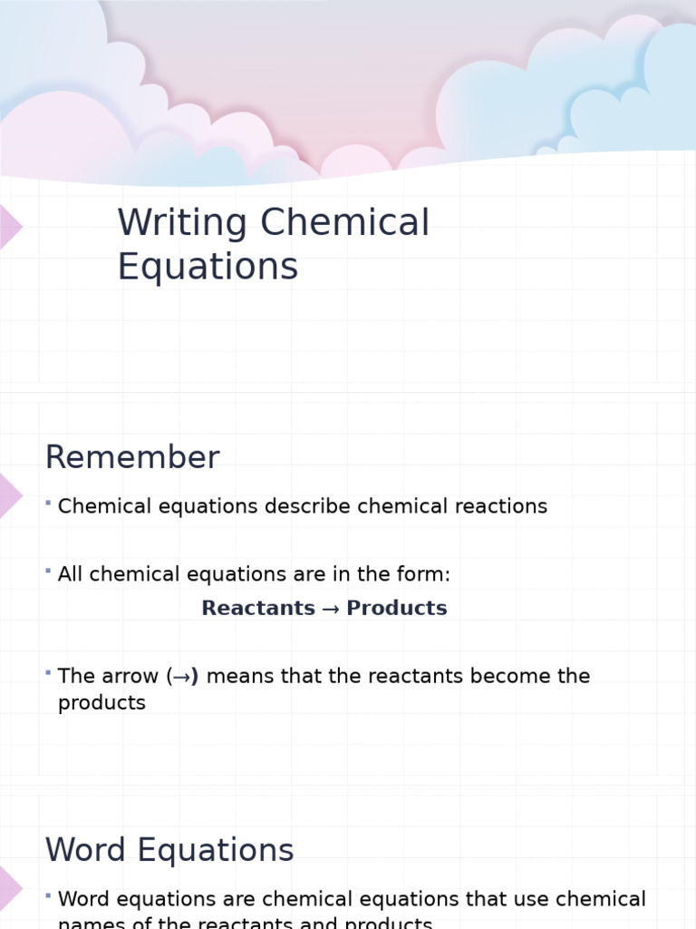 Chemical Equations | PDF