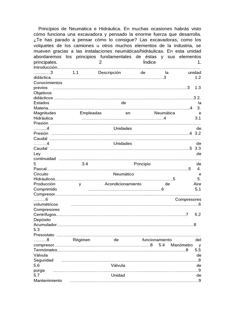 Principios de Neumática e Hidráulica | PDF | Líquidos | Presión