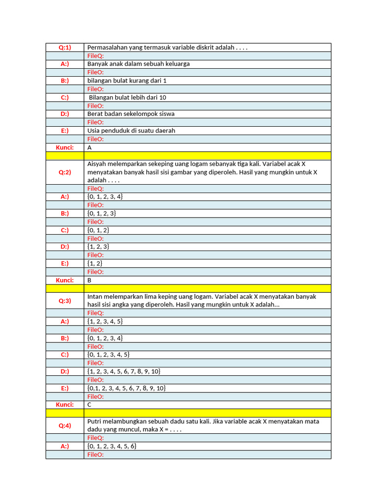 Soal Pas Map KLS Xii Mipa | PDF