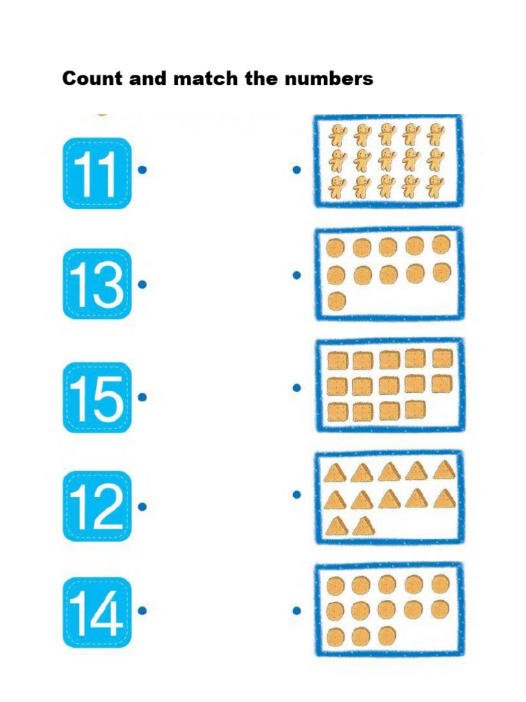 Number Counting and Matching Guide | PDF
