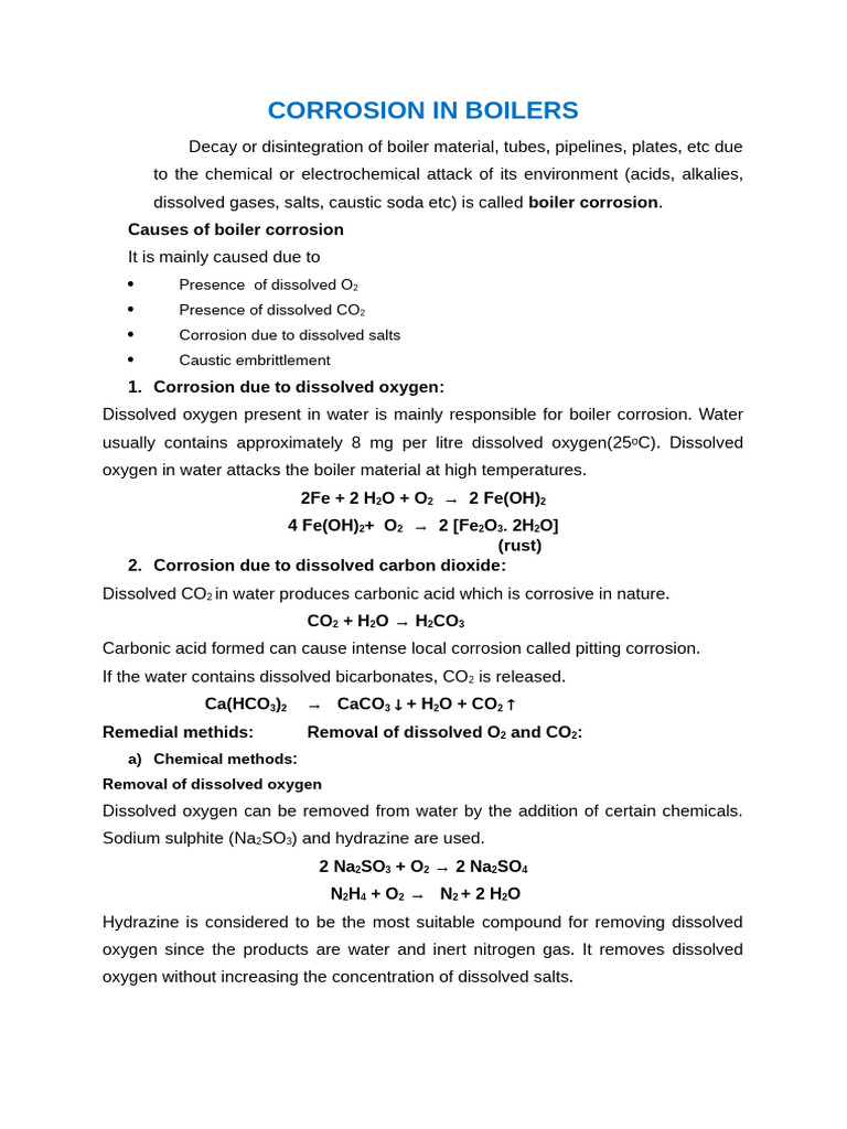 Boiler Corrosion | PDF | Corrosion | Rust