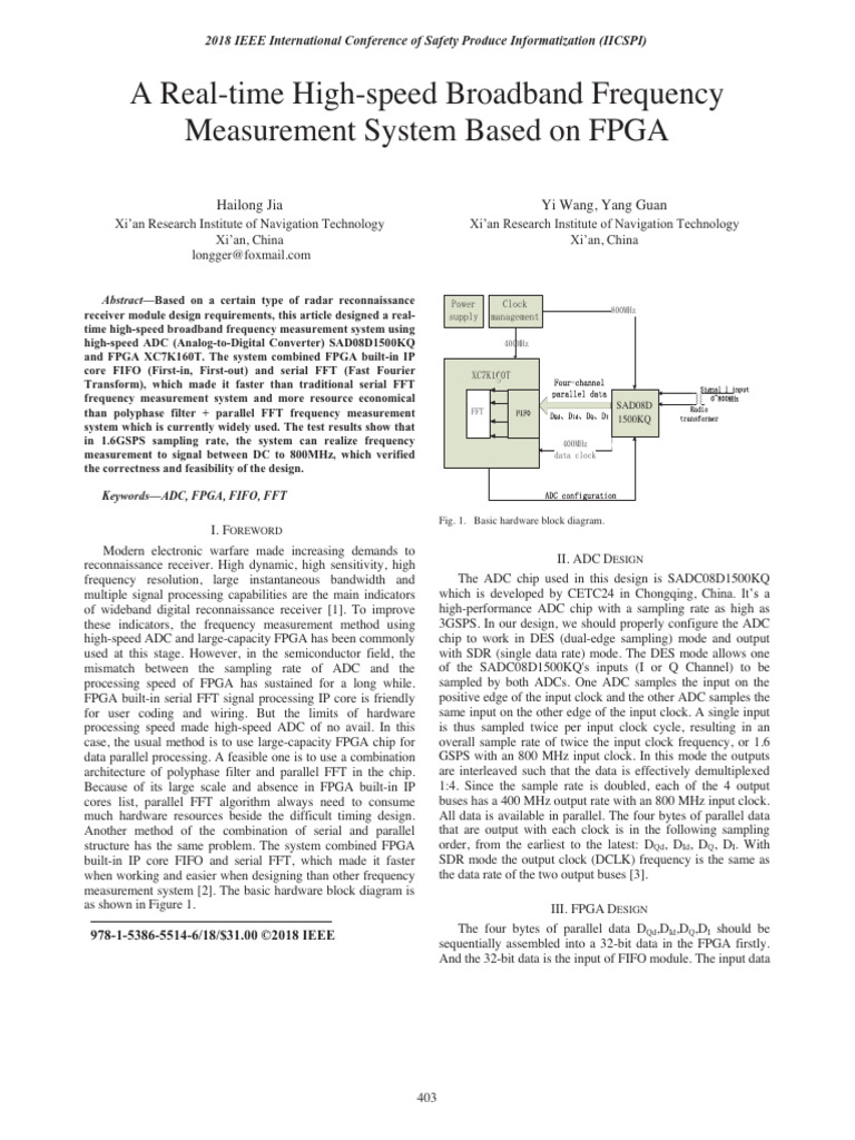 A_Real-time_High-speed_Broadband_Frequency_Measurement_System_Based_on_FPGA | PDF | Analog To ...