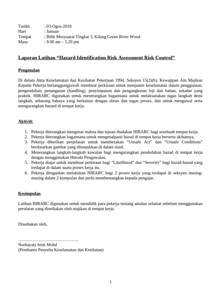 Hirarc Training Pdf