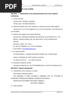 Safety Data Sheet - Zonrox Bleach Original | PDF | Chlorine | Safety