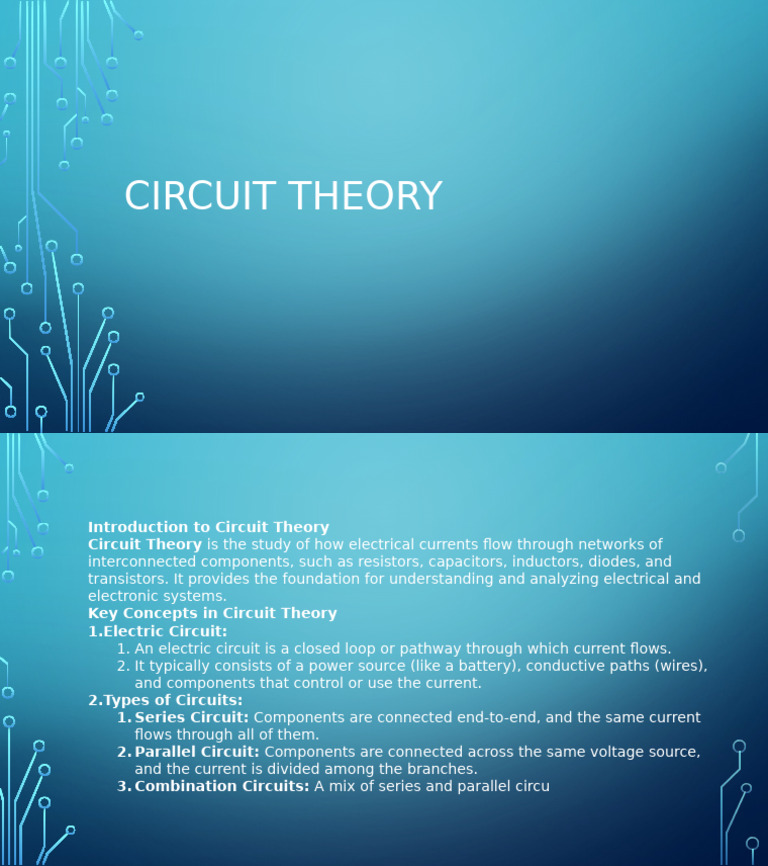 Introduction to Circuit Theory | PDF
