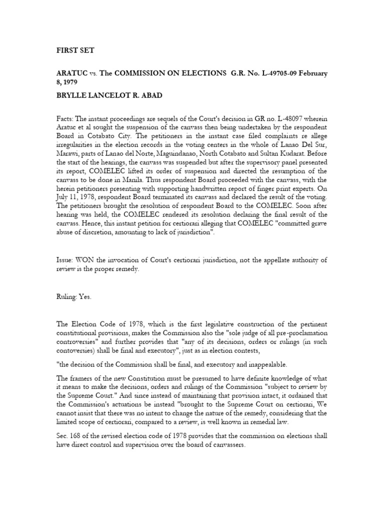 CLASS-CASE-DIGESTS-FINAL | PDF | Injunction | Separation Of Powers