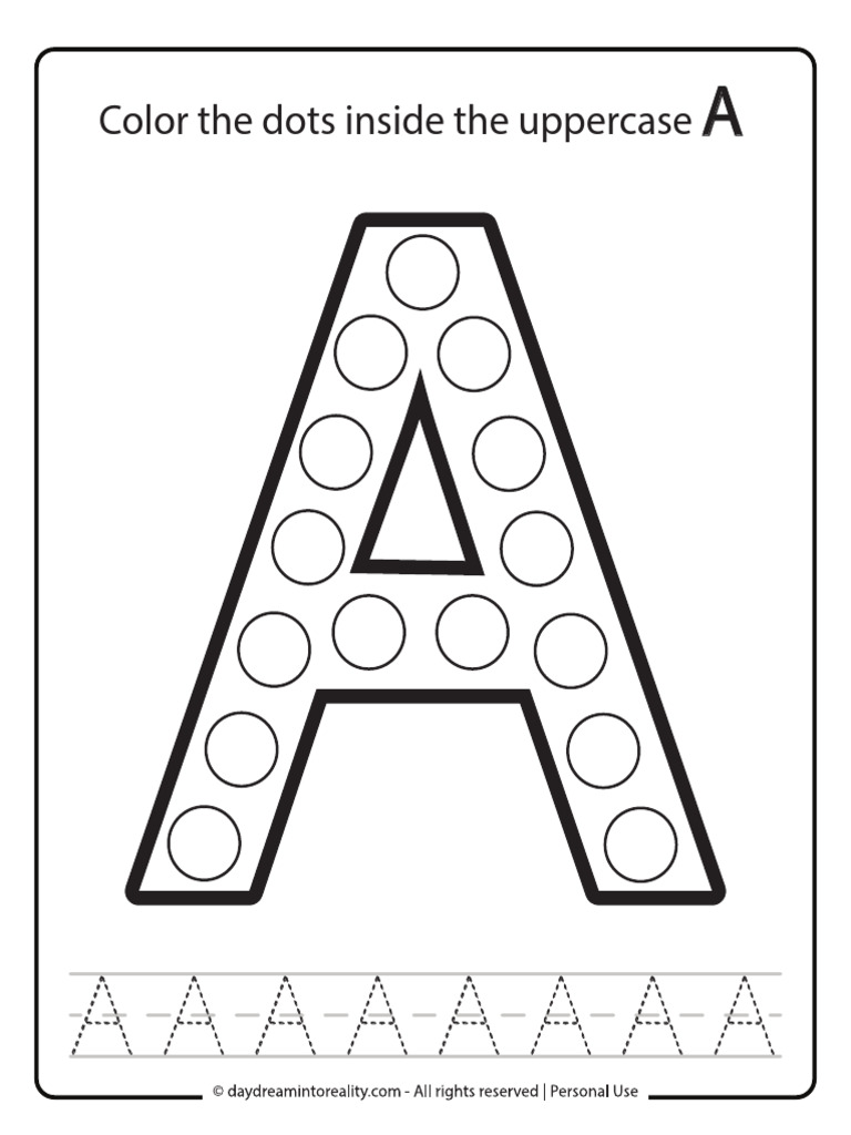 Alphabet Dot Markers Worksheets Free Printables Part1 | PDF