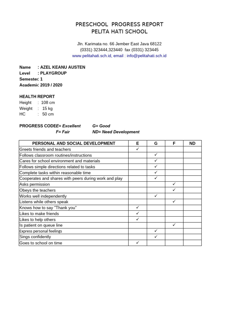 Format Rapot | PDF | Learning | Cognition