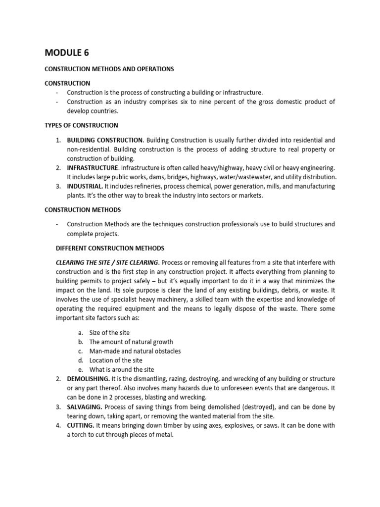 Construction Methods and Operations Guide | PDF | Foundation ...