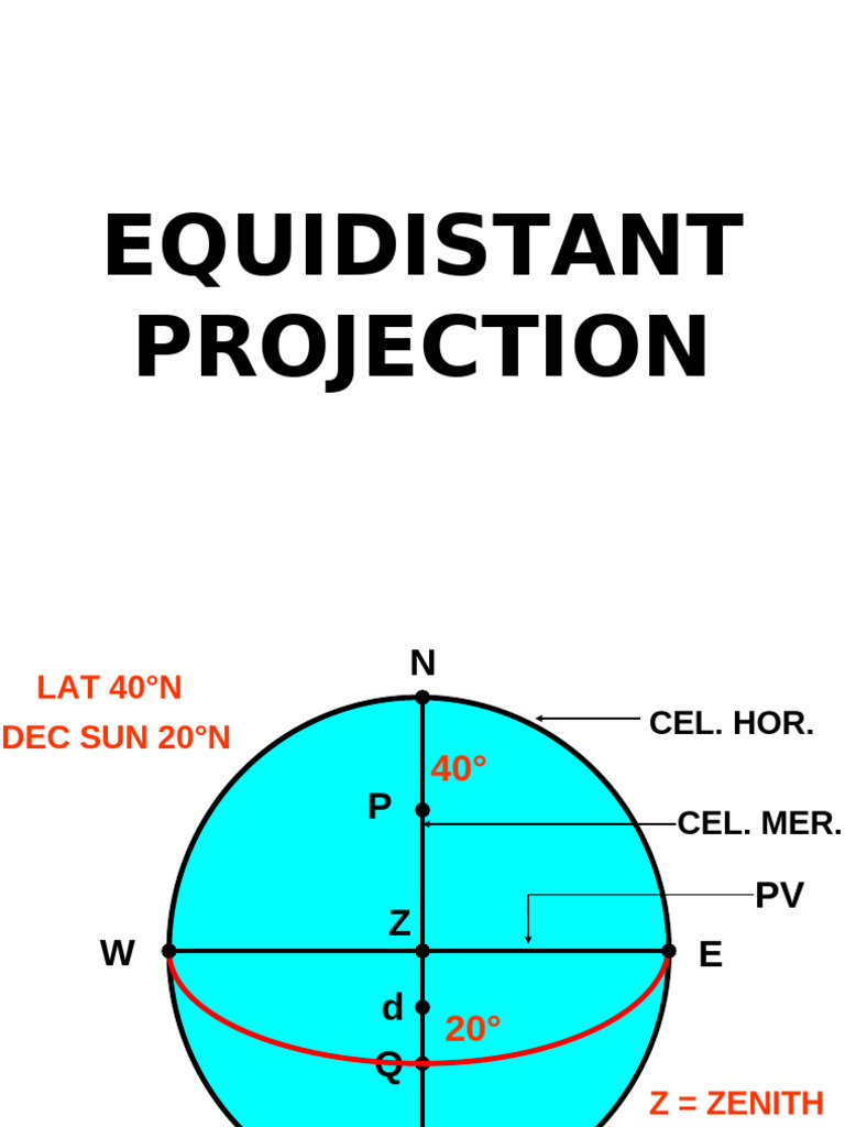Equidistant Projection Calculations | PDF | Euclidean Geometry | Rotation