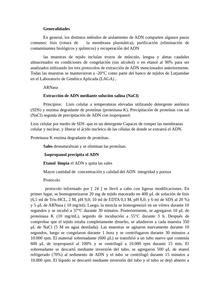 Generalidades | PDF | Proteínas | Adn