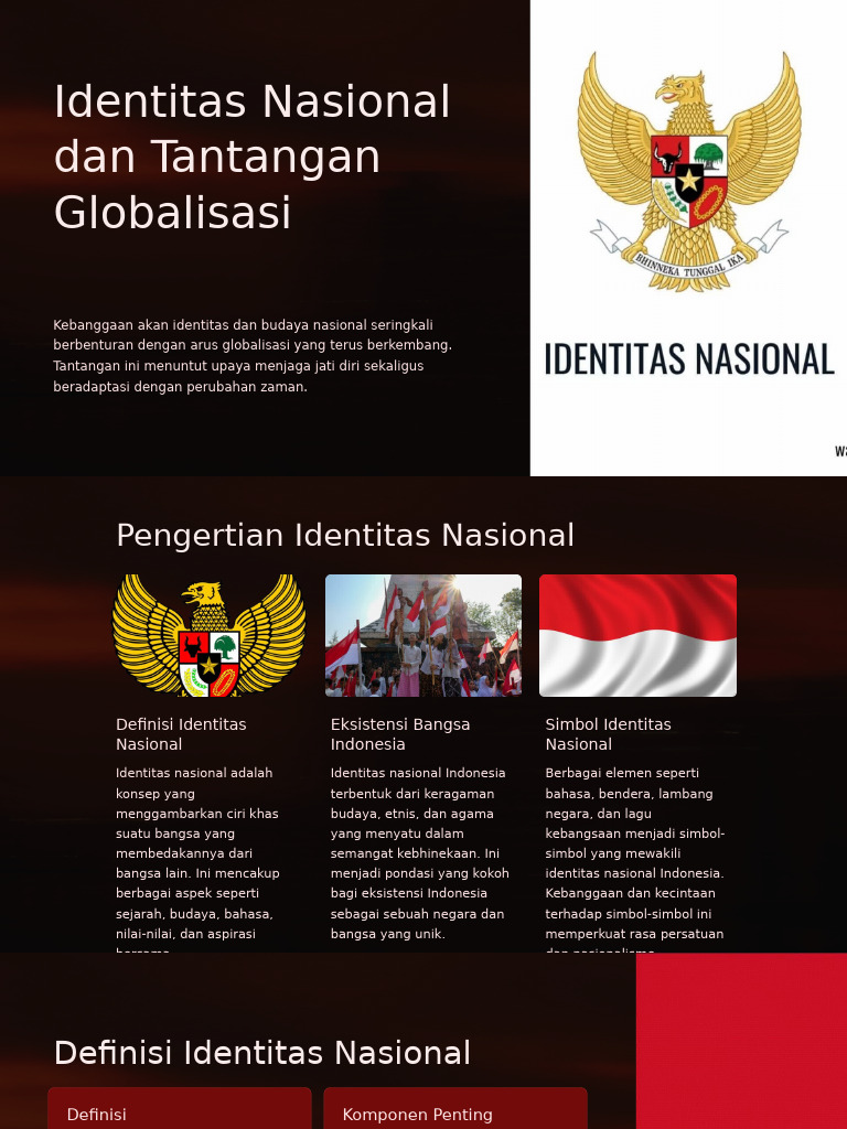 PRESENTASI PKN Identitas Nasional Dan Tantangan Globalisasi | PDF