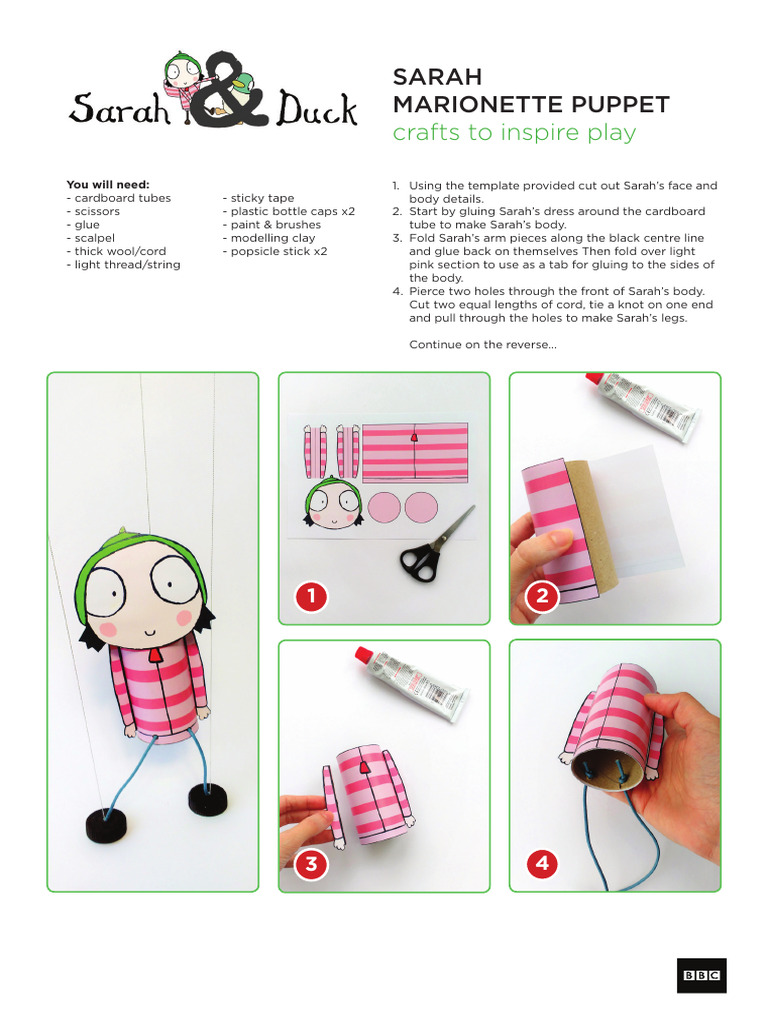 Sarahand Duck Sarah Marionette Puppet Instructions | PDF | Puppets ...