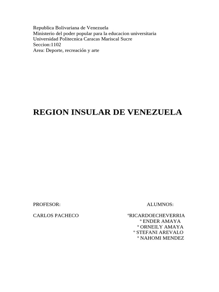 Geografía y Economía de la Región Insular | PDF