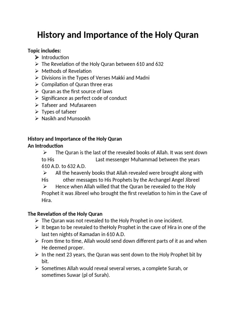 Quran's Revelation: 610-632 AD Insights | PDF | Prophets And Messengers ...