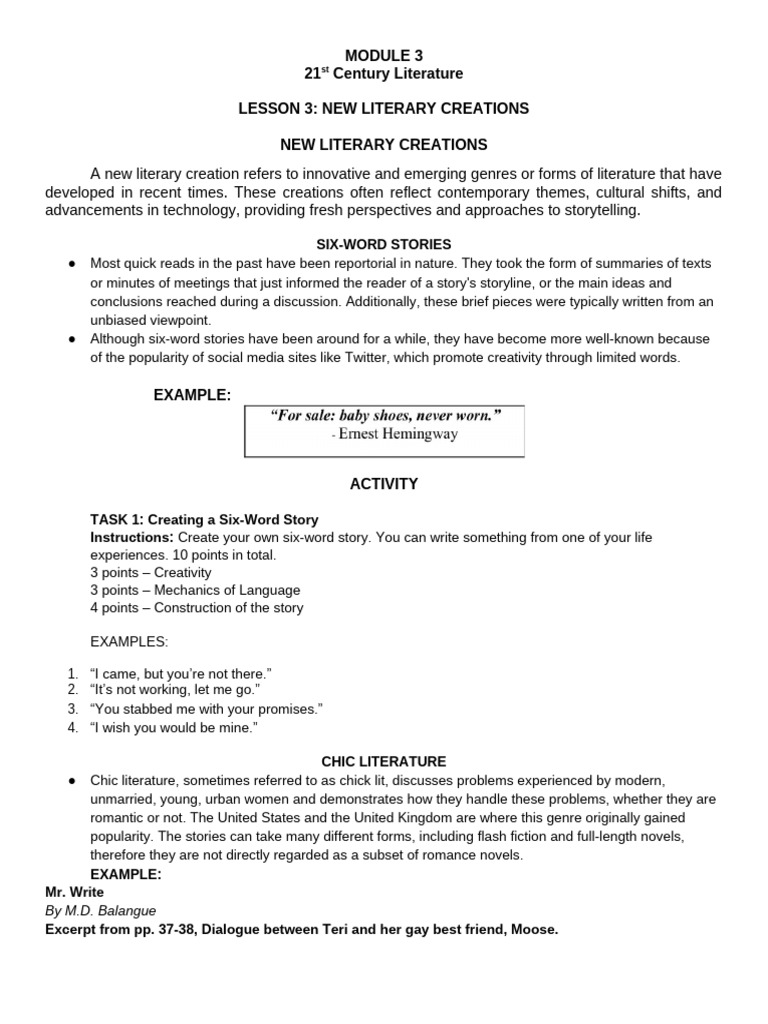 Lesson 3 21ST Century - Module | PDF