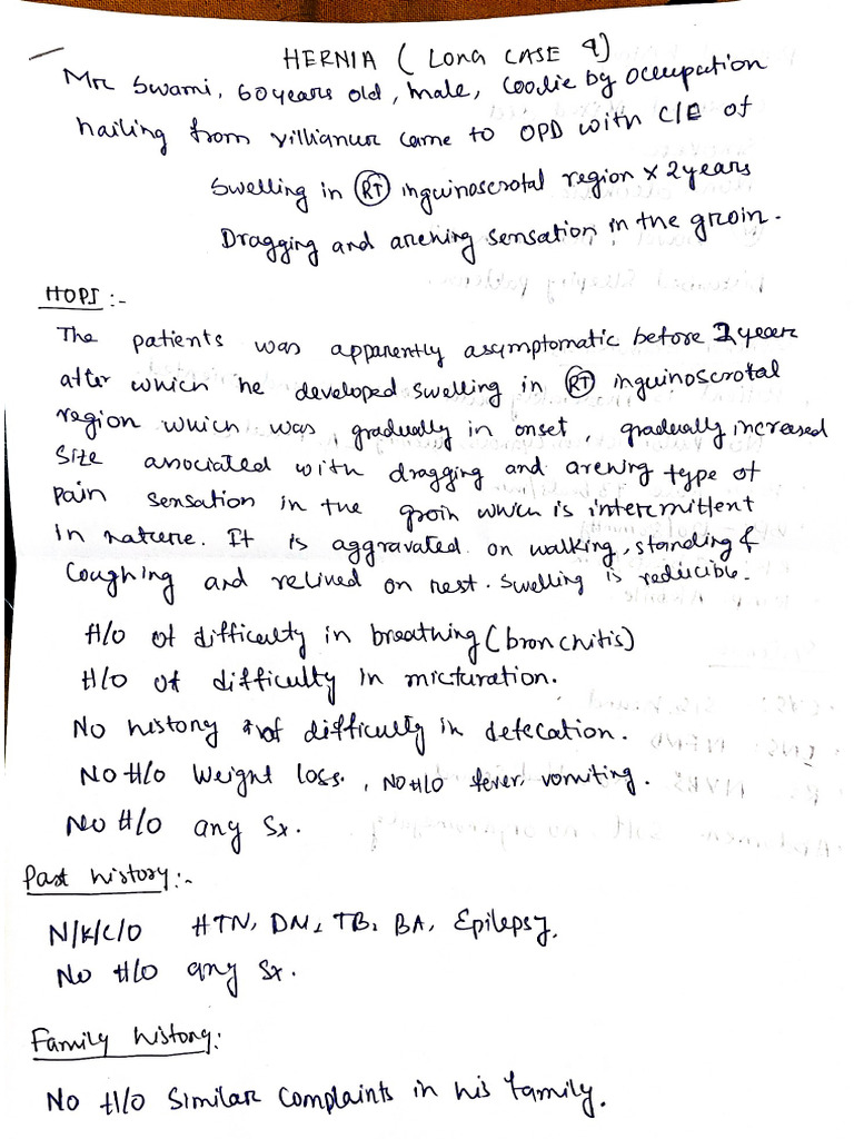 Hernia Case | PDF