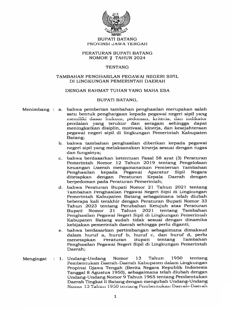 Perbup TPP Batang 2024 | PDF