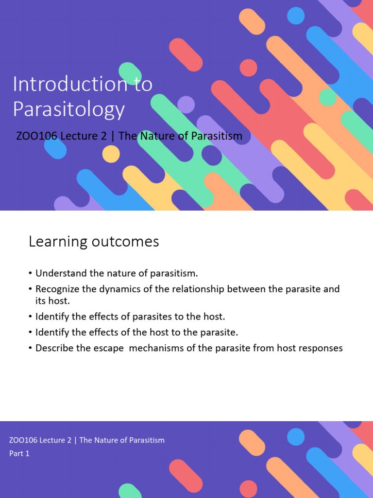 Lecture 2 Host Parasite Relationship Part 1 | PDF | Parasitism | Infection
