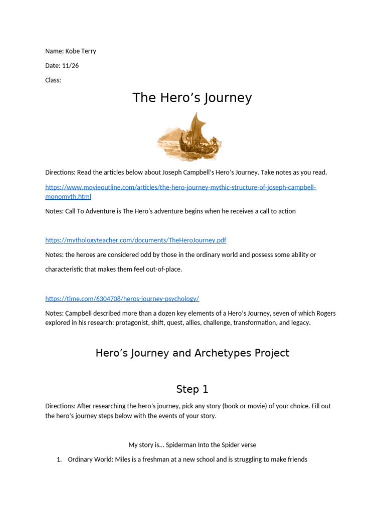Hero's Journey Research Project | PDF | Spider Man | Hero