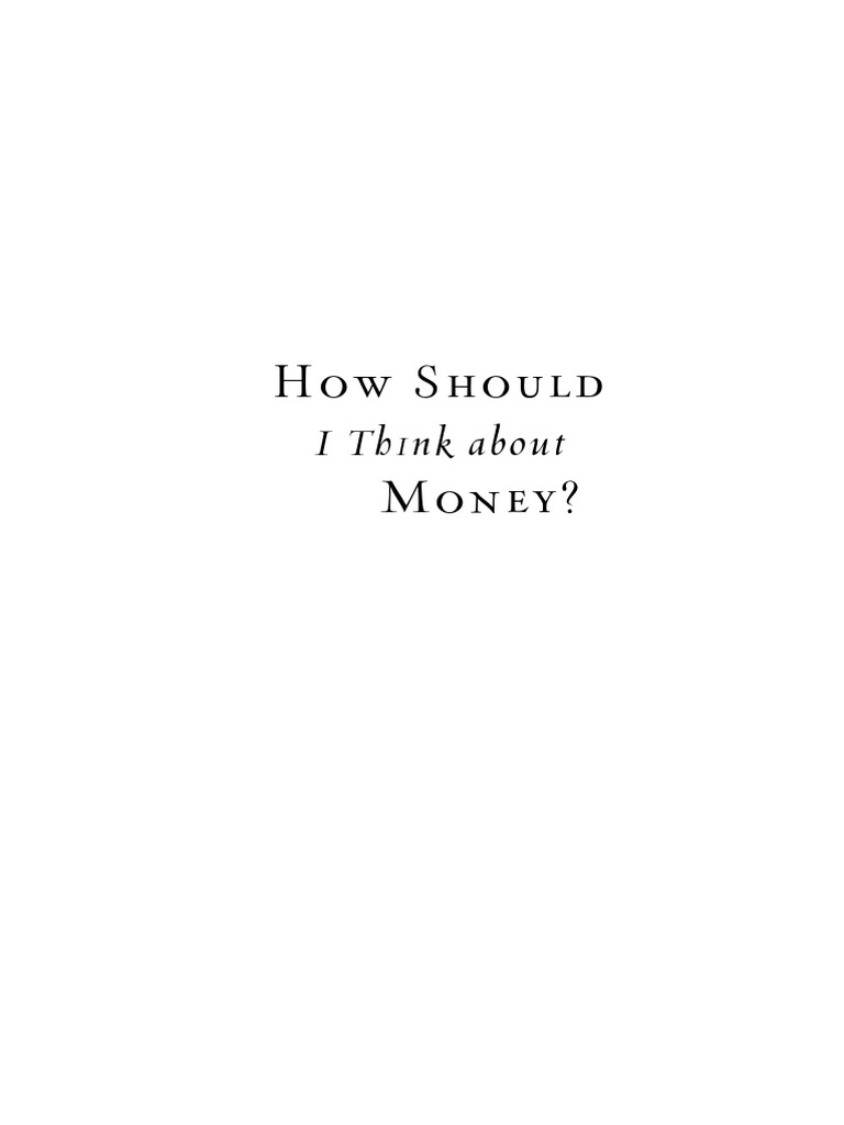 How Should I Think About Money | PDF | Value (Economics) | Currency