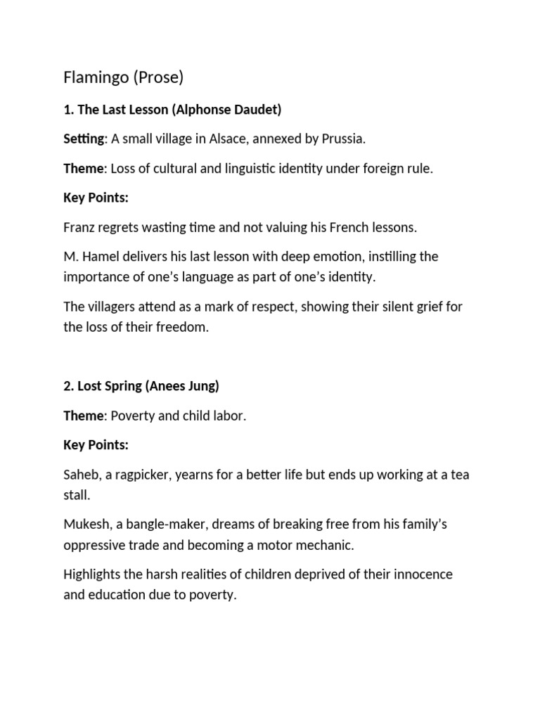Key Points from English Chapters | PDF