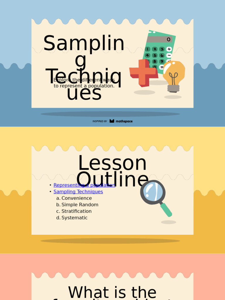 Sampling Techniques for Population Study | PDF | Sampling (Statistics) | Cognition