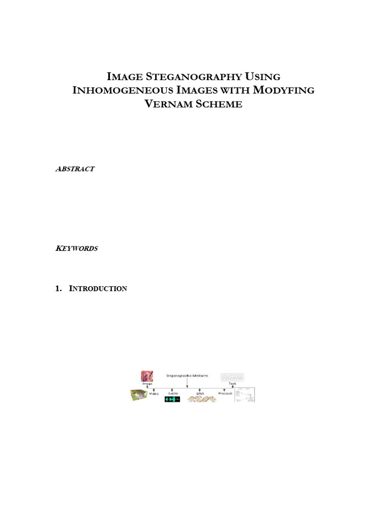 Image Steganography Using in Homogeneous Images With Modyfing Vernam Scheme | PDF | Key ...