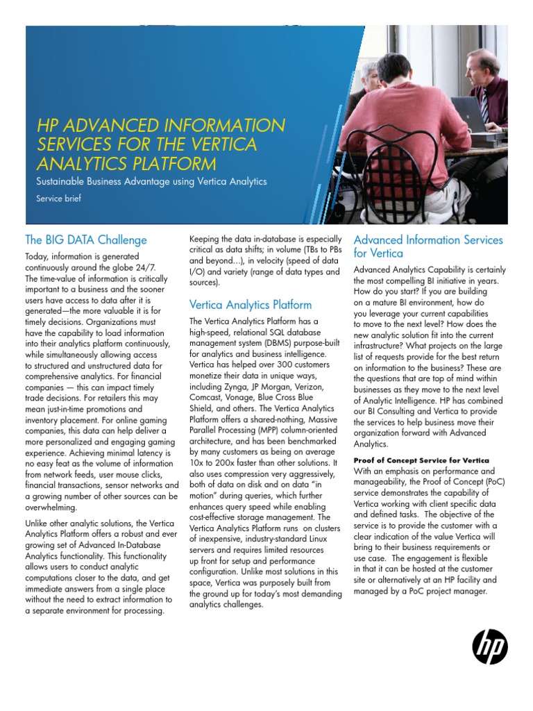 HP Advanced Information Services | PDF | Analytics | Business Intelligence