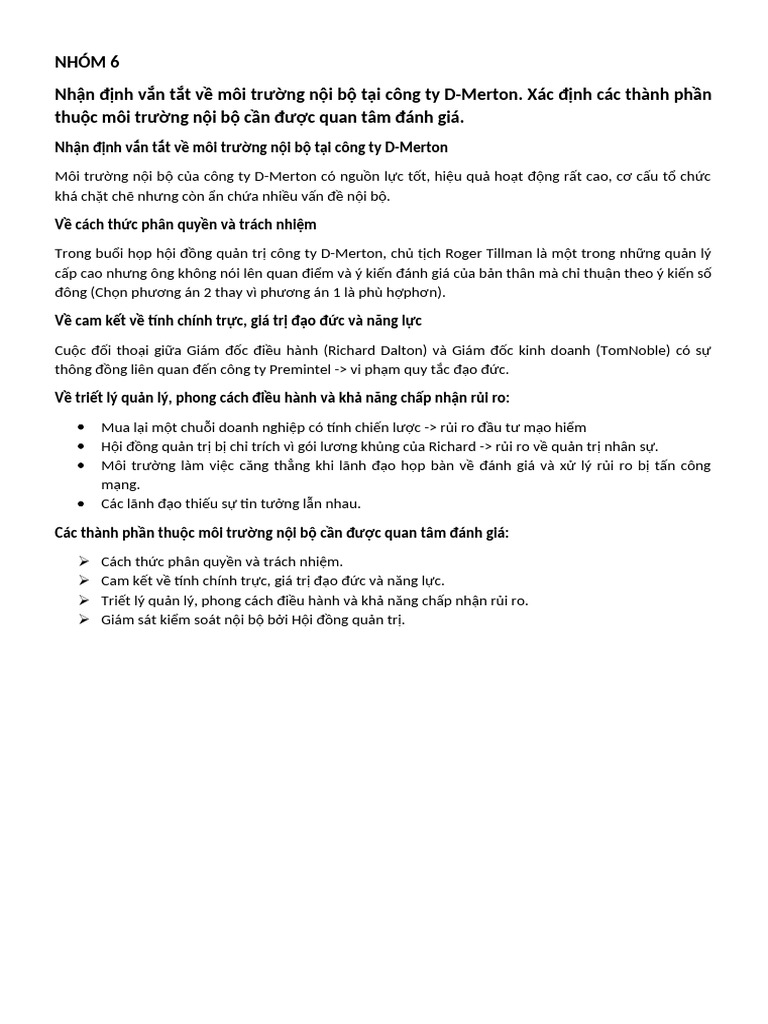 BT NHÓM HTTTKT D-Merton 1 | PDF