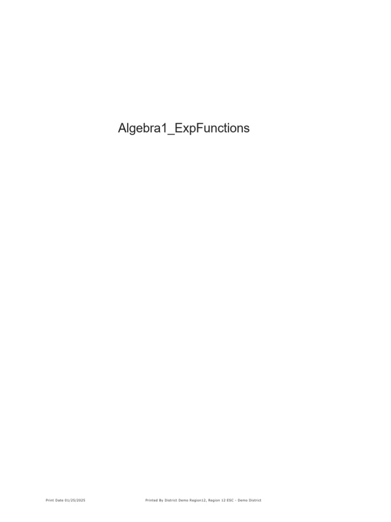 Algebra1 ExpFunctions (1).PDF | PDF | Function (Mathematics) | Asymptote