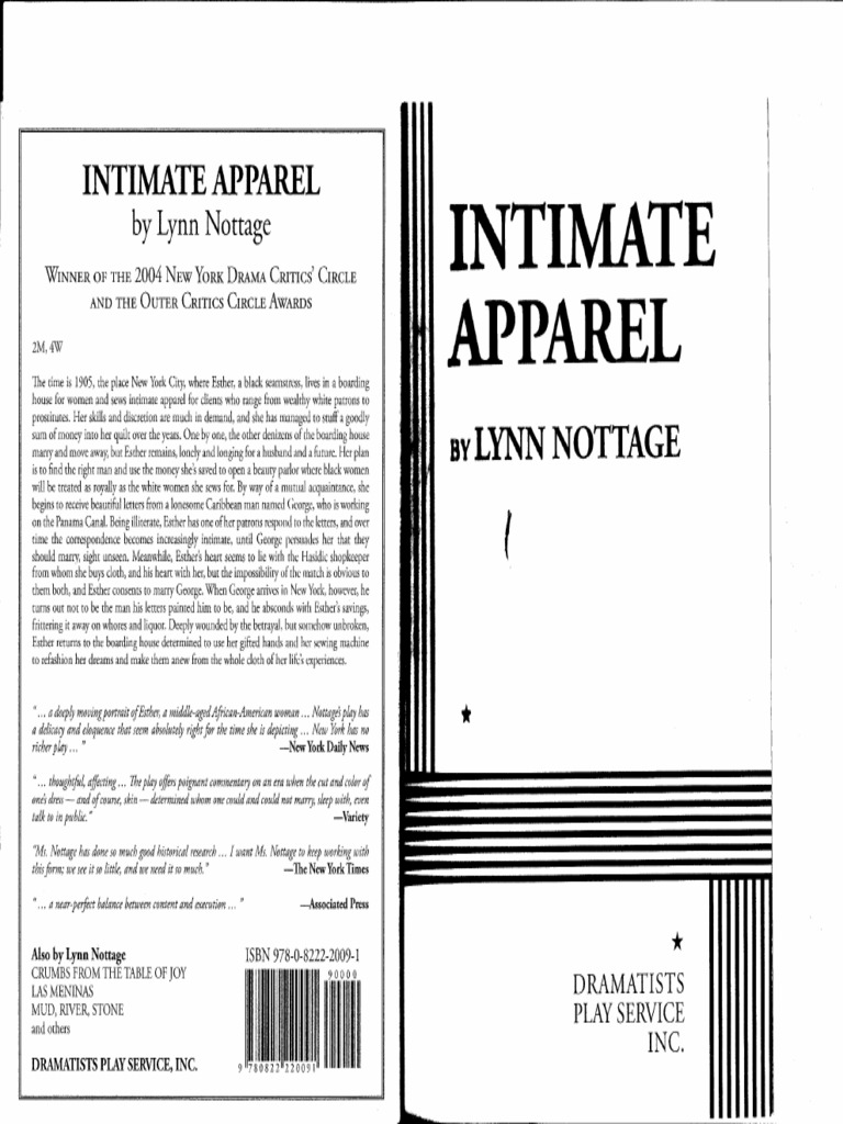 Intimate Apparel (Lynn Nottage) | PDF