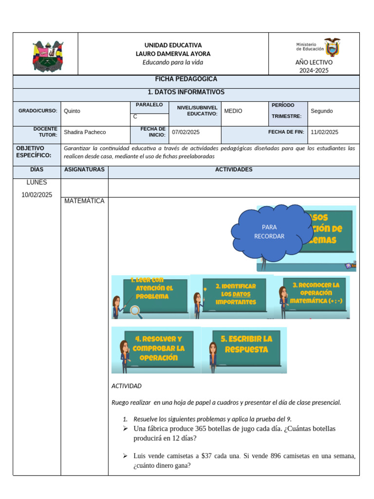 Formato-Ficha Pedagógica | PDF
