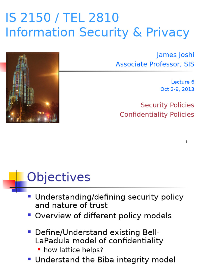 Lecture 6 | PDF | Computer Access Control | Security Technology