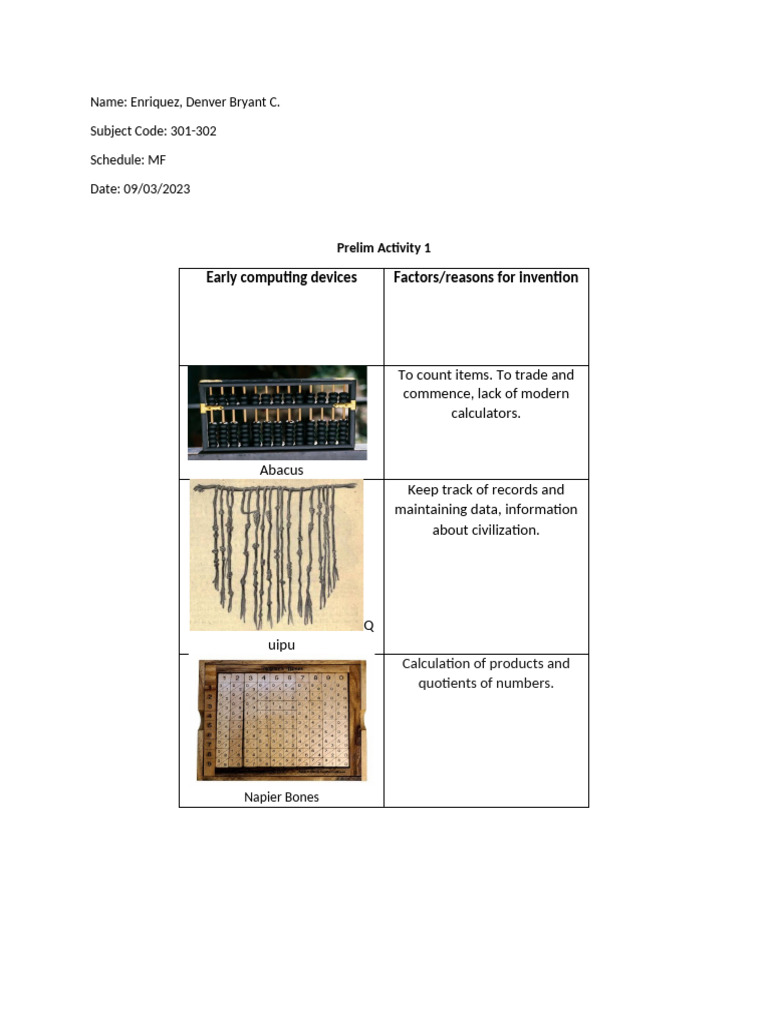 Lesson 2 Activity 1 | PDF
