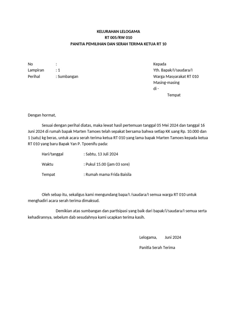 Daftar Sumbangan | PDF