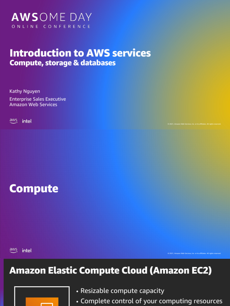 AWSomeDay_2021_2._Introduction_to_AWS_services.compute.storage.database | PDF | Amazon Web ...
