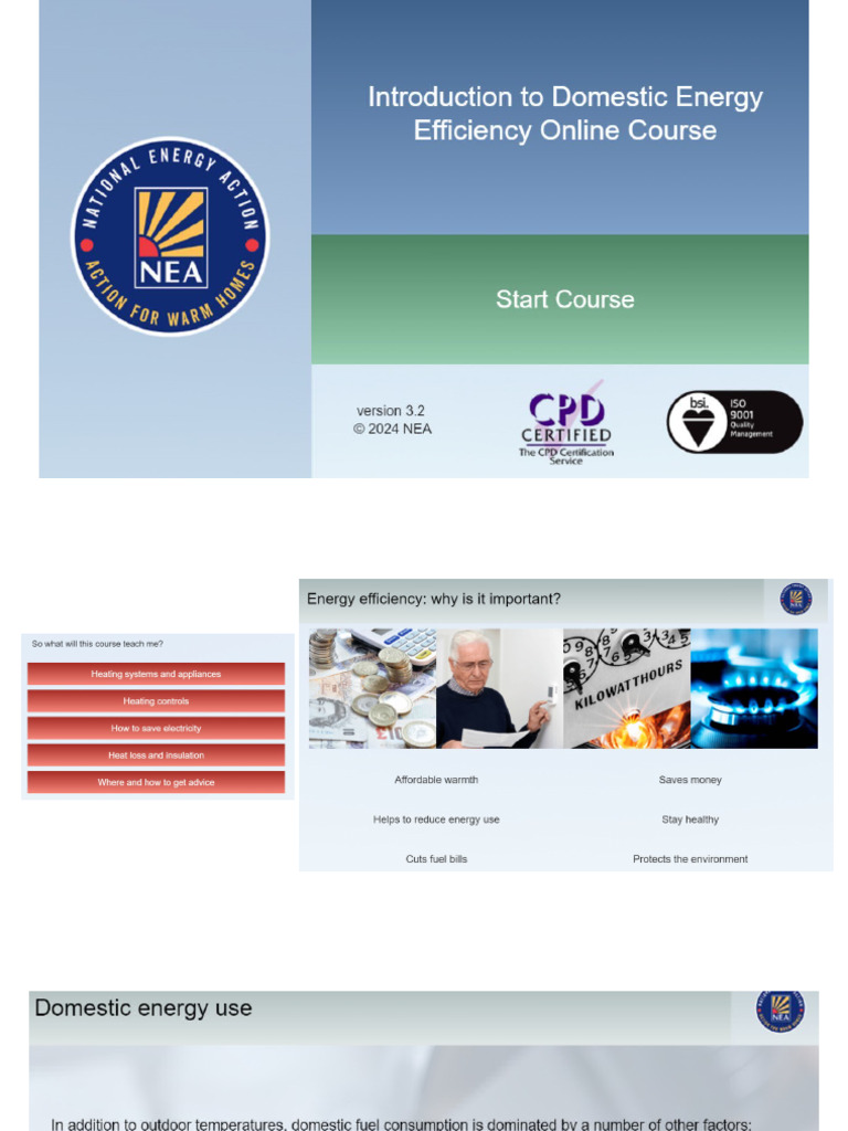 Introduction To Domestic Energy Efficiency | PDF