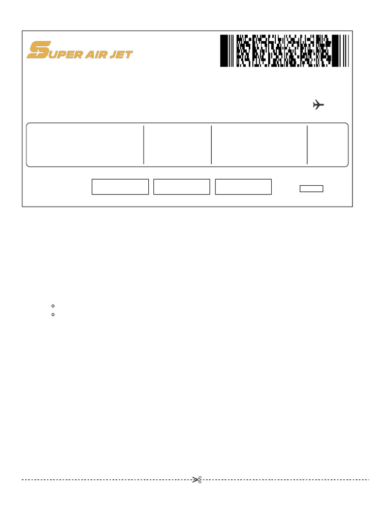 Super Air Jet Flight Check-in Confirmation | PDF | Aviation