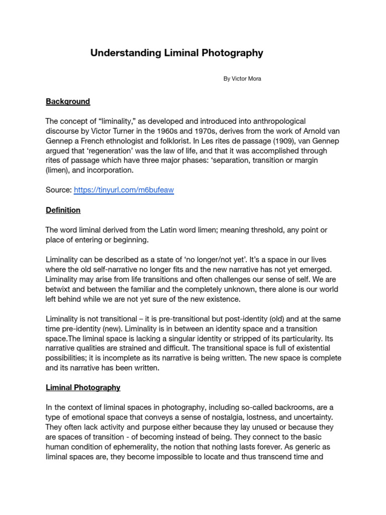 Understanding Liminal Photography | PDF | Social Psychology